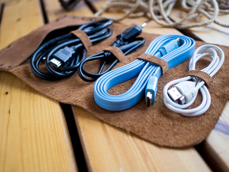 Protective Tech Case Custom Cord Organizer Travel Cable Roll | Etsy