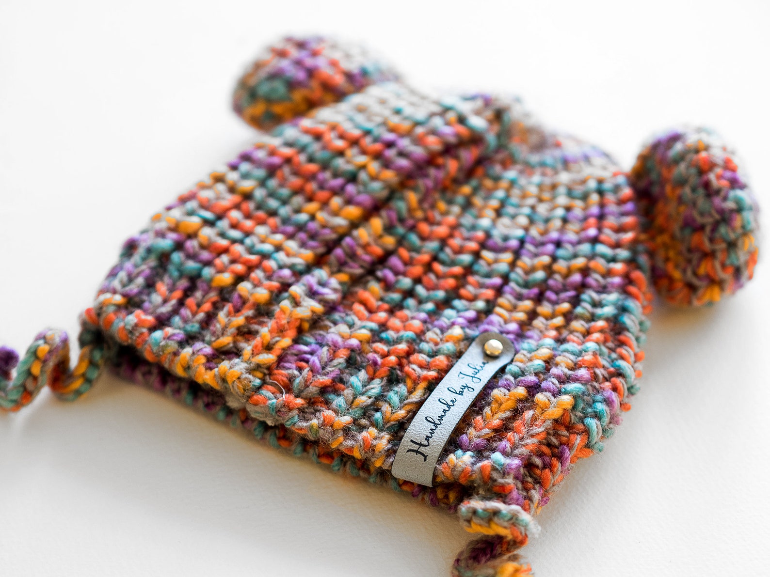 Knitting Handmade Beanie Name Tags Crochet Beret Suede | Etsy