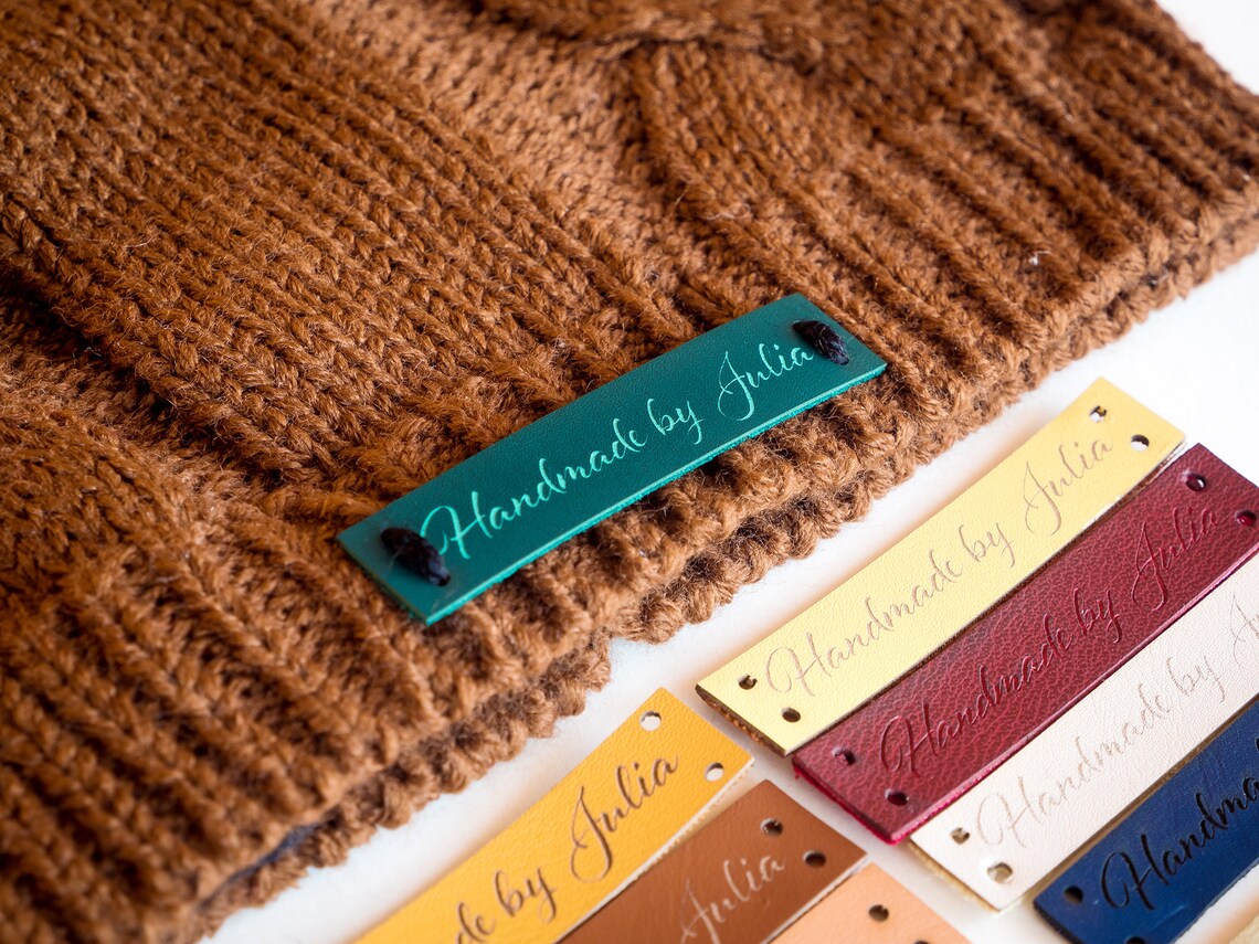Custom Sewing Tags Knitting Tags Handmade Item Tags | Etsy