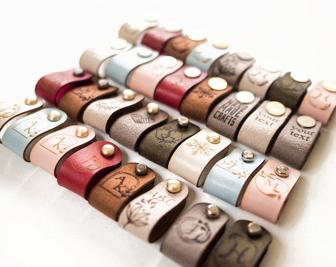 Custom Small Labels With Flat or Ball Rivet Knitted Beanie - Etsy