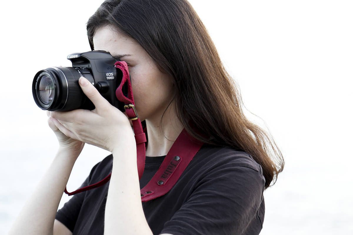 Personalized Leather Camera Strap: Handmade Monogrammed Shoulder Sling ...
