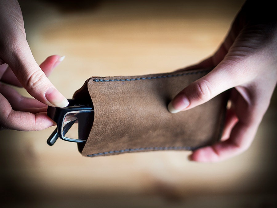 Personalized Leather Glasses Case Eyeglass Case Leather - Etsy