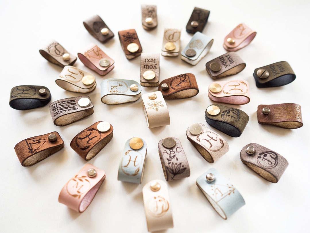 Custom Vegan Leather Labels With Rivet: Knitted & Crochet Tags - Etsy