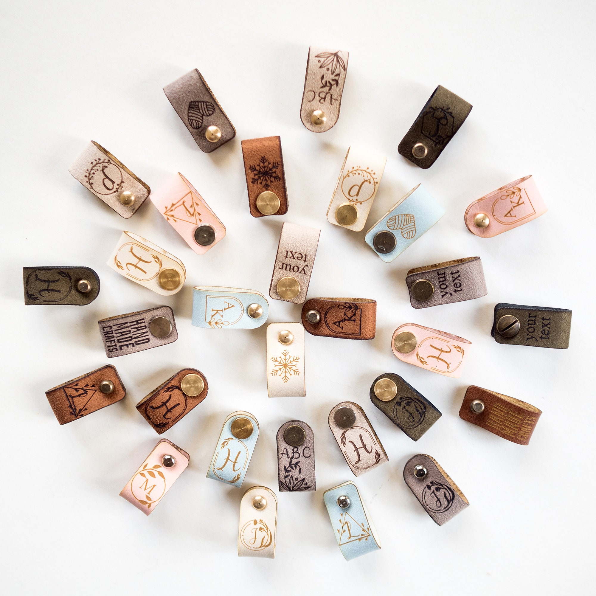 Custom Small Labels With Flat or Ball Rivet Knitted Beanie | Etsy