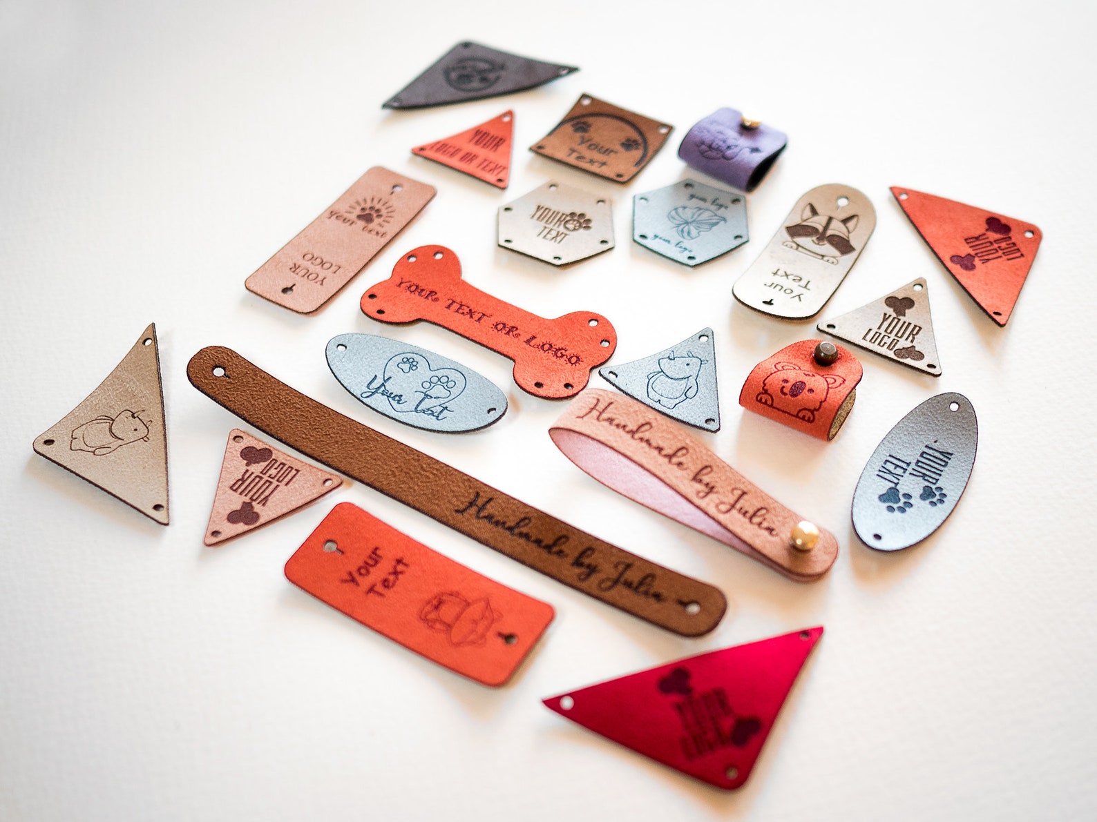 Leather Tags for Handmade Items Tags for Handmade Items - Etsy UK
