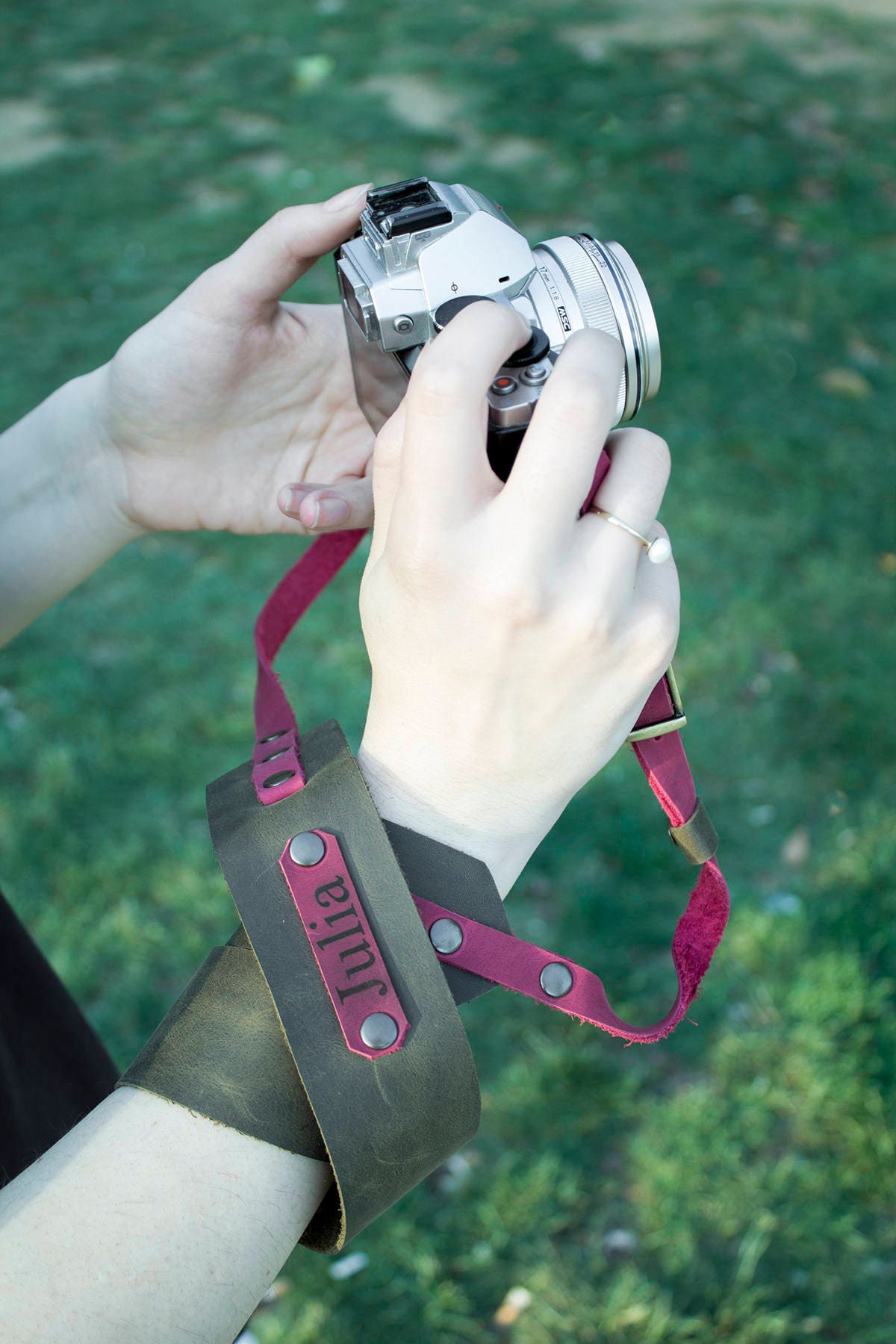 Custom Leather Camera Strap Personalized DSLR Holder | Etsy