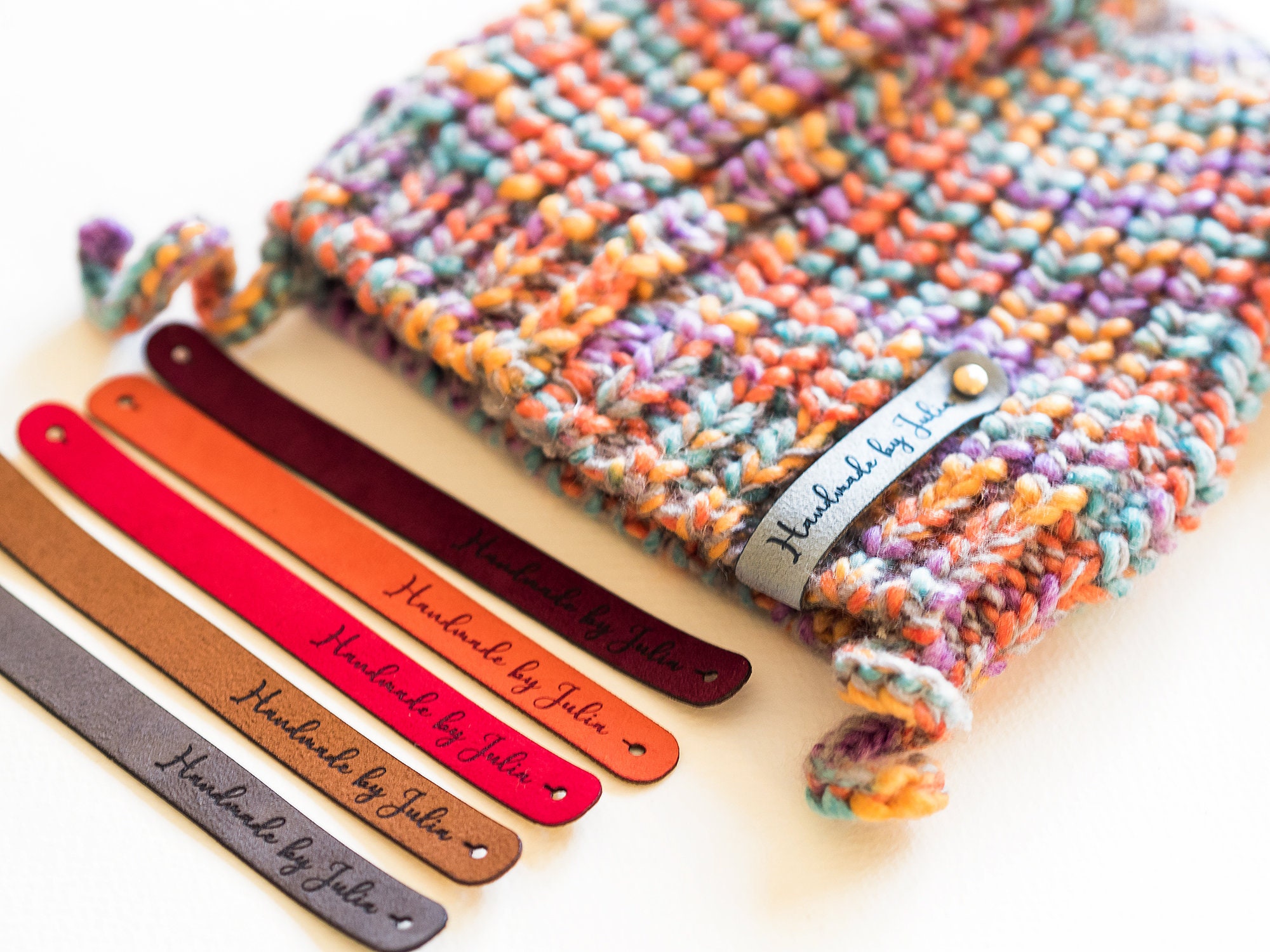 Knitting Handmade Beanie Name Tags Crochet Beret Suede | Etsy