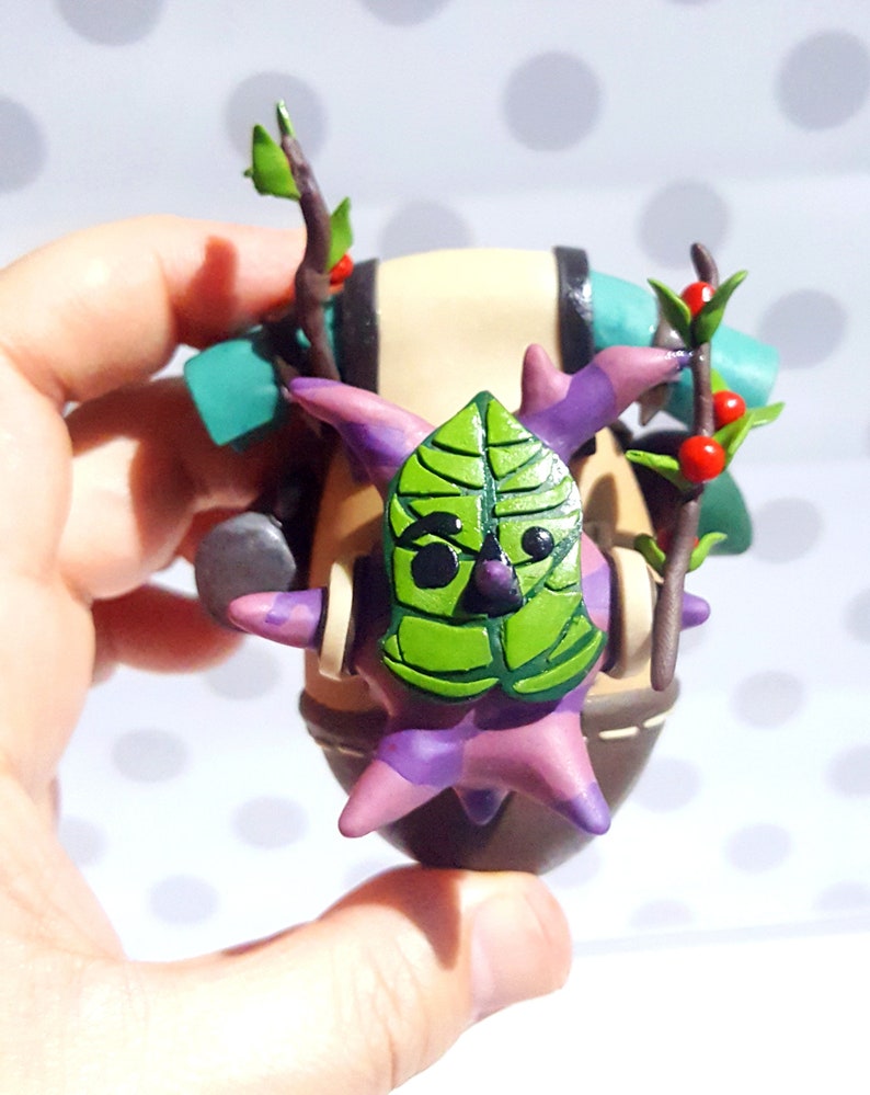 Korok With Backpack Figure Polymer Clay Legend of Zelda Figurine Tears ...