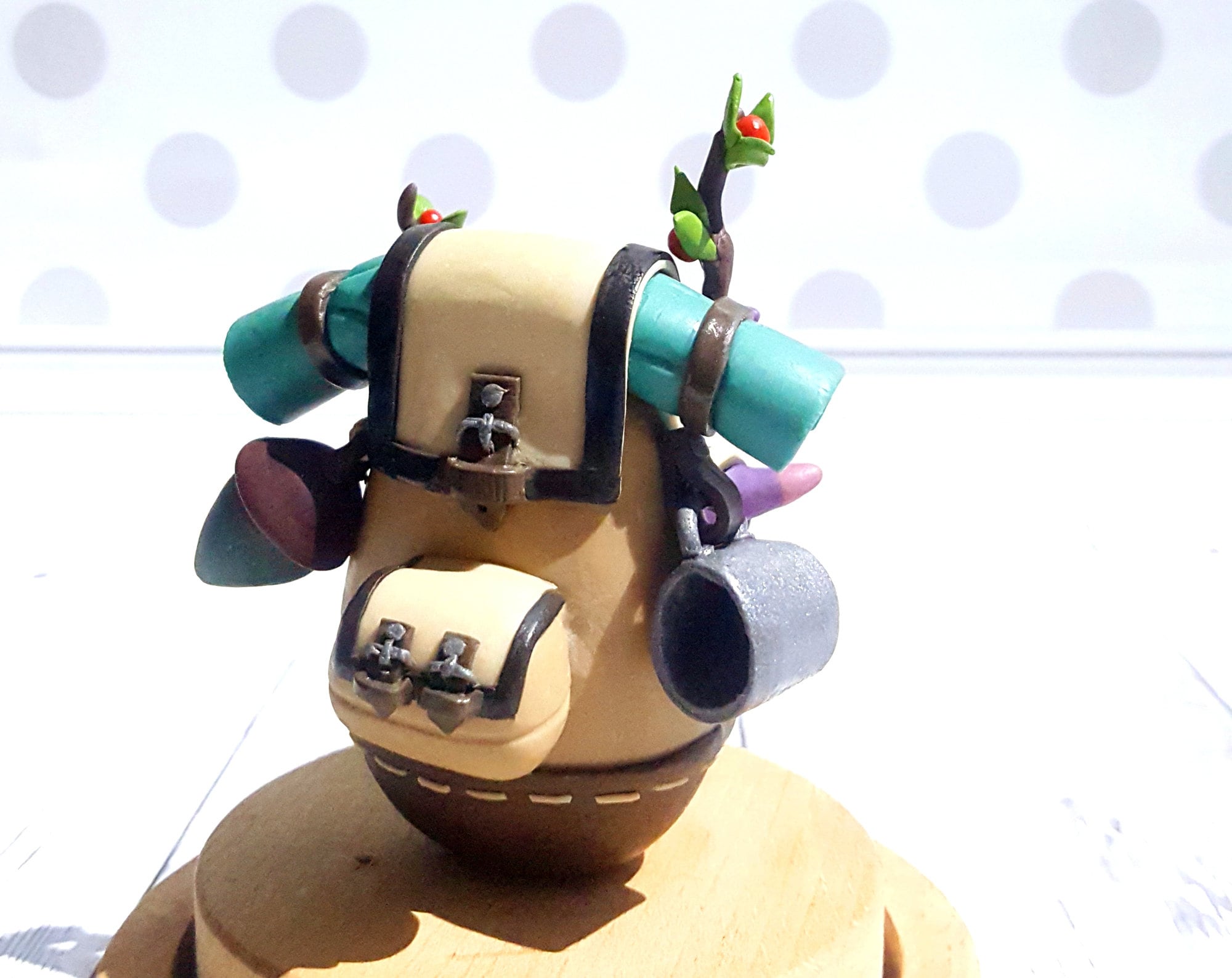 Korok With Backpack Figure Polymer Clay Legend of Zelda Figurine Tears ...