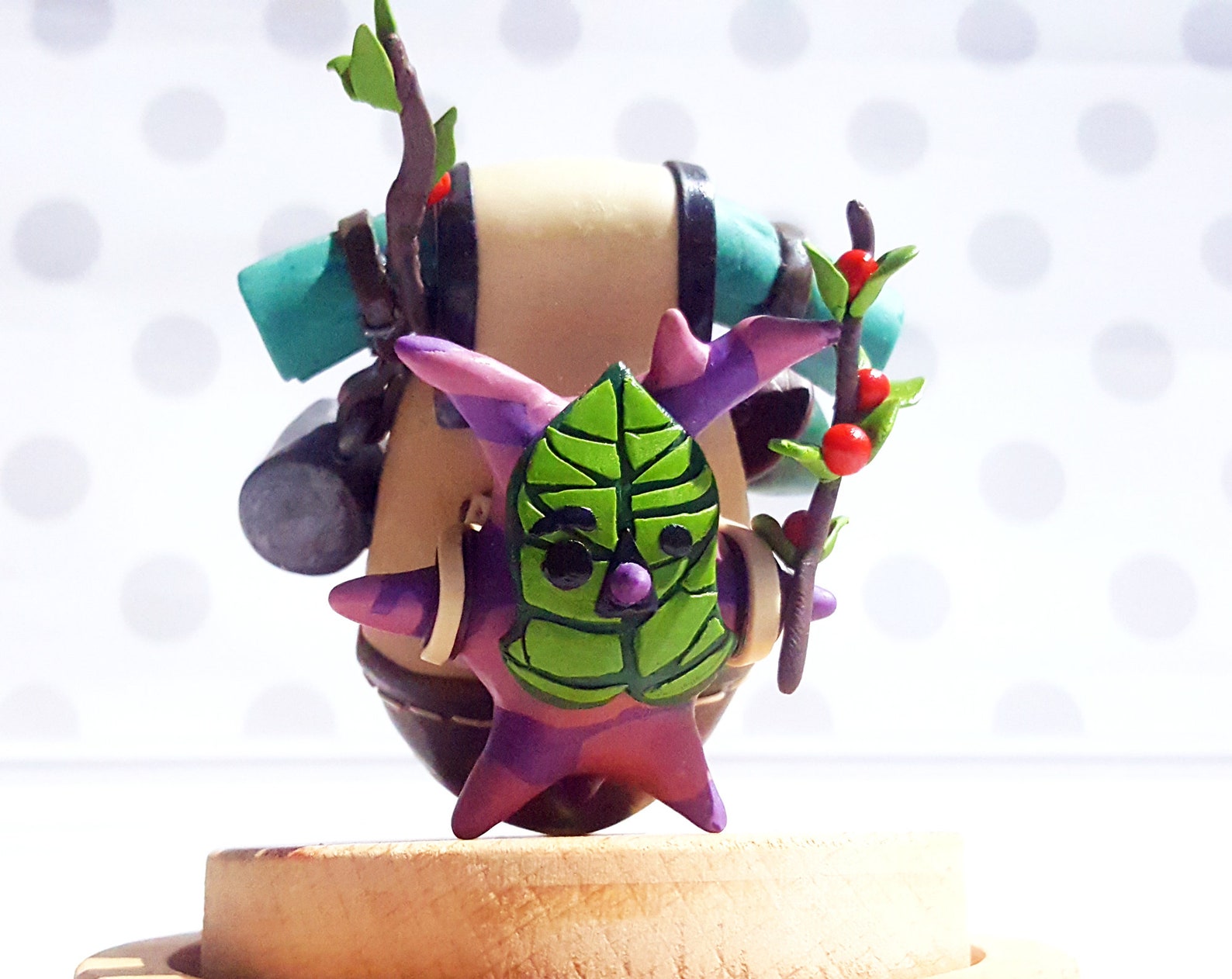 Korok With Backpack Figure Polymer Clay Legend of Zelda Figurine Tears ...