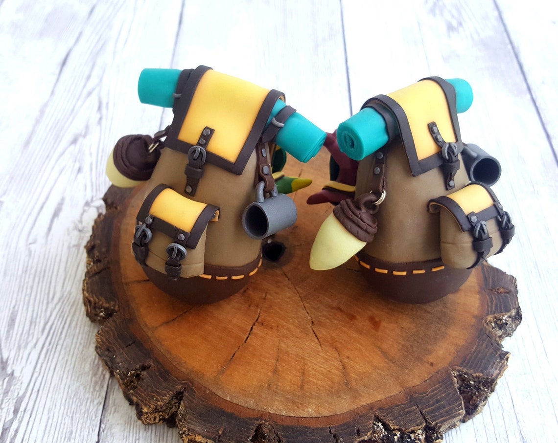 Korok With Backpack Figure Polymer Clay Legend of Zelda Figurine Tears ...