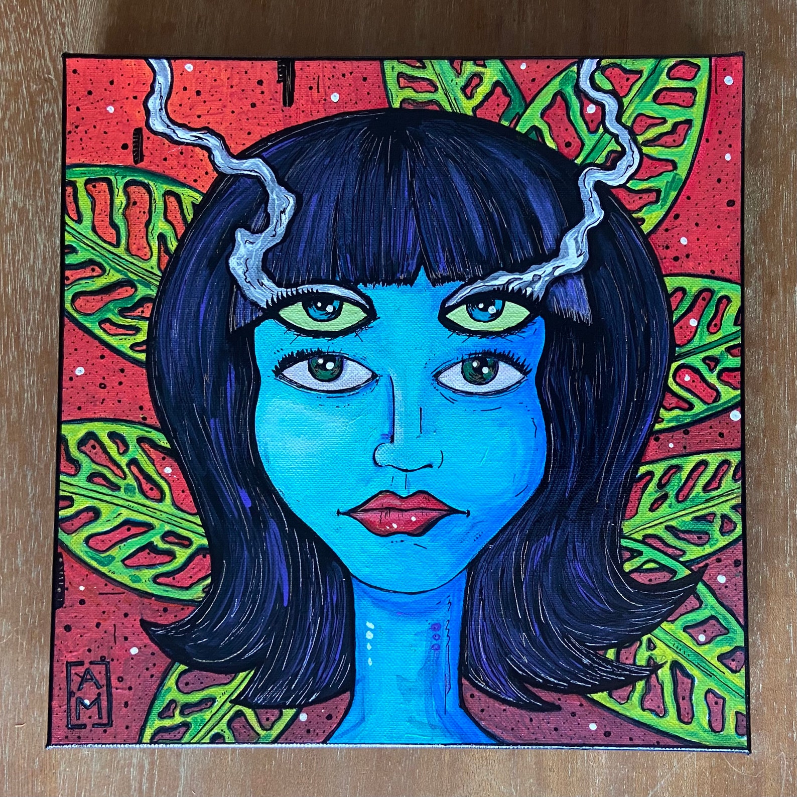 Double Vision; Original Surreal Acrylic Painting. Bright Vibrant Pop ...
