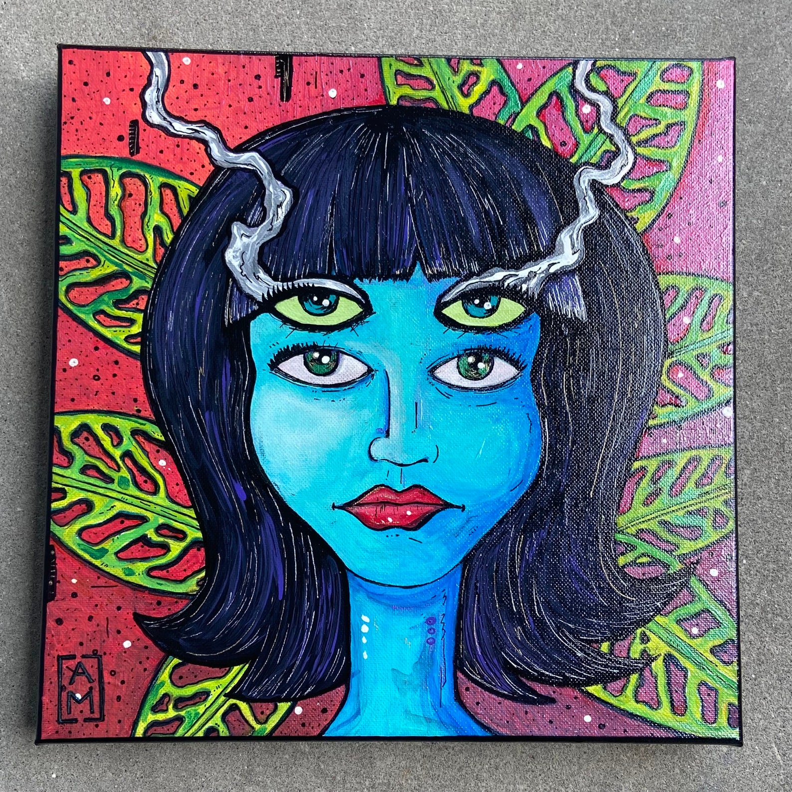 Double Vision; Original Surreal Acrylic Painting. Bright Vibrant Pop ...