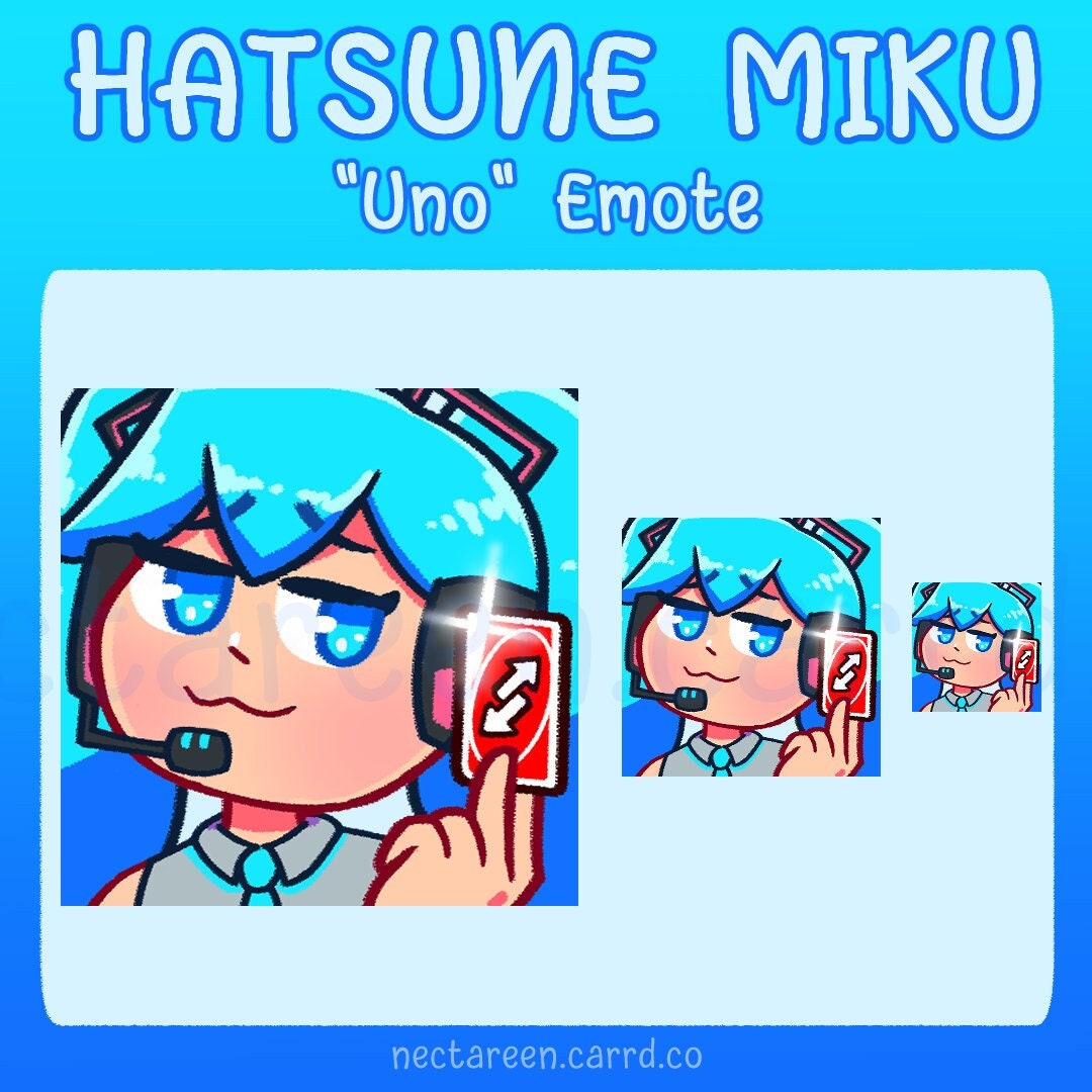 Hatsune Miku Uno Reverse Emotes Emojis for Vocaloid Fans - Etsy
