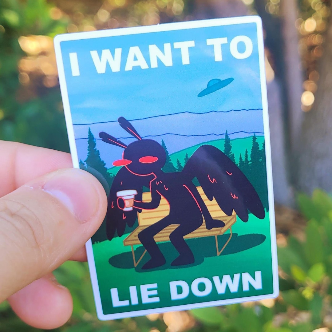 Mothman Sticker: Relatable Cryptid Meme Sticker for Laptop, Mugs, Water ...