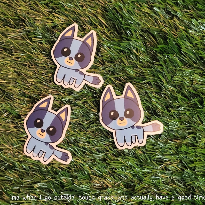 Heeler Dog TBH Creature Sticker Blue and Bingo Dogs Cartoon - Etsy