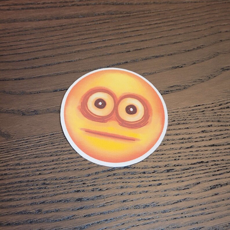 Cursed Emoji Stickers Funny Meme Stickers Cursed Stare - Etsy