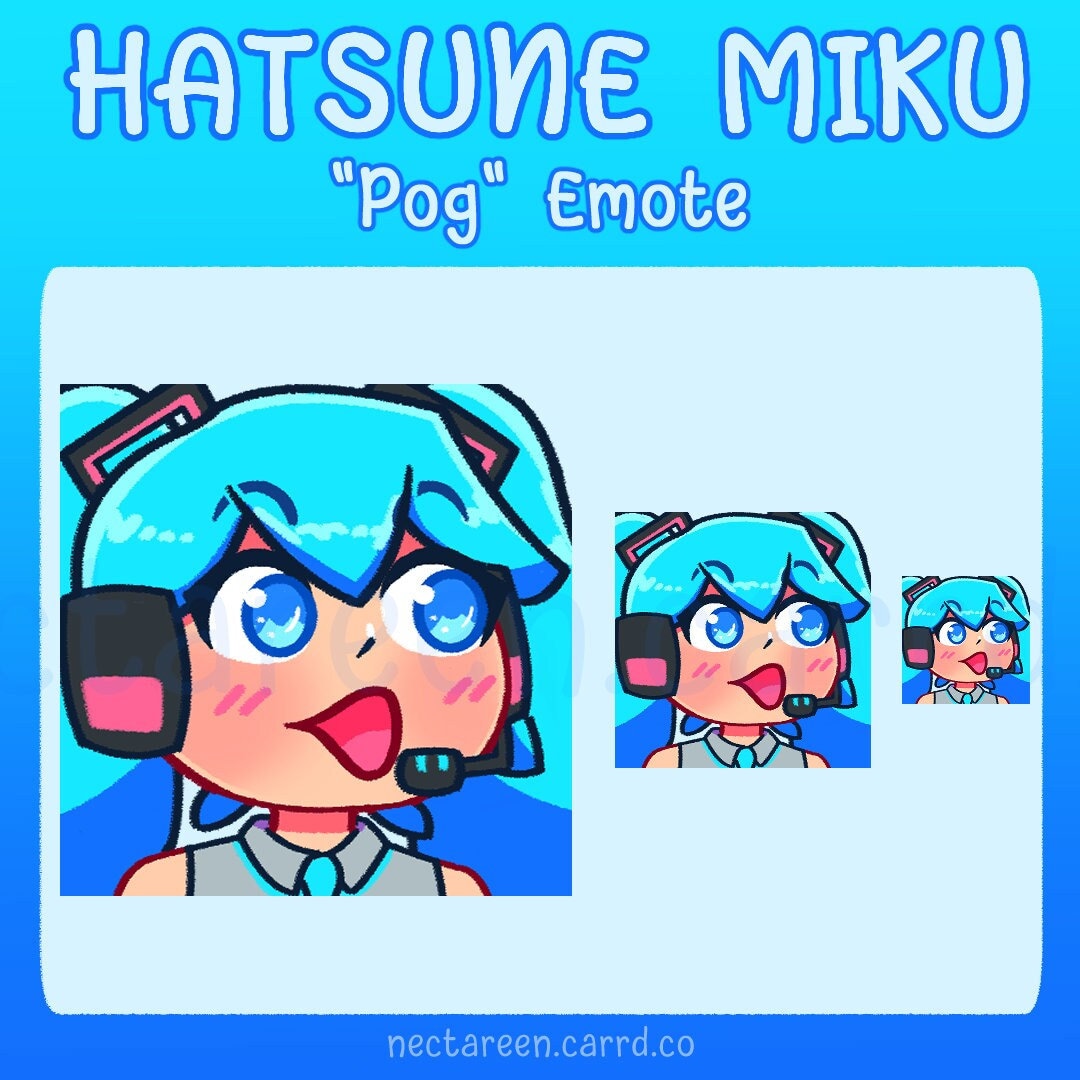 Hatsune Miku Pog Emotes Emojis for Vocaloid Fans - Etsy Australia