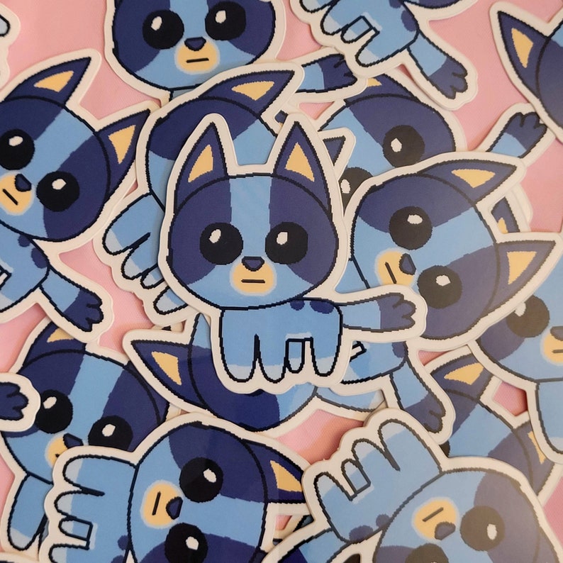 Heeler Dog TBH Creature Sticker Blue and Bingo Dogs Cartoon - Etsy