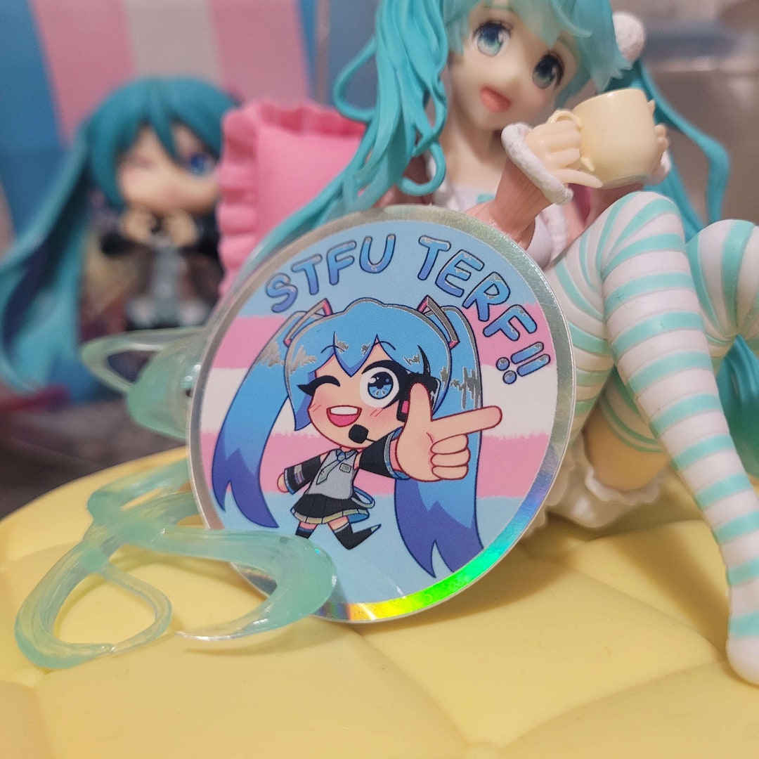 Miku Says STFU Sticker Cute and Funny Anime Holographic Sticker Perfect ...