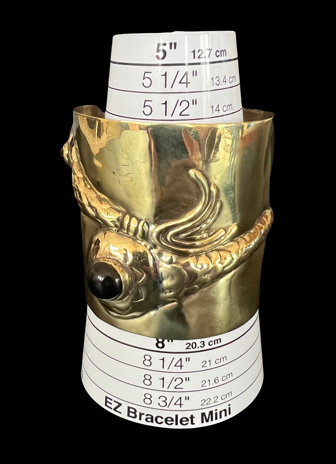 Hubert Harmon Mexico Brass Onyx Cyclops Fish Cuff Bracelet Ca. 1940s - Etsy