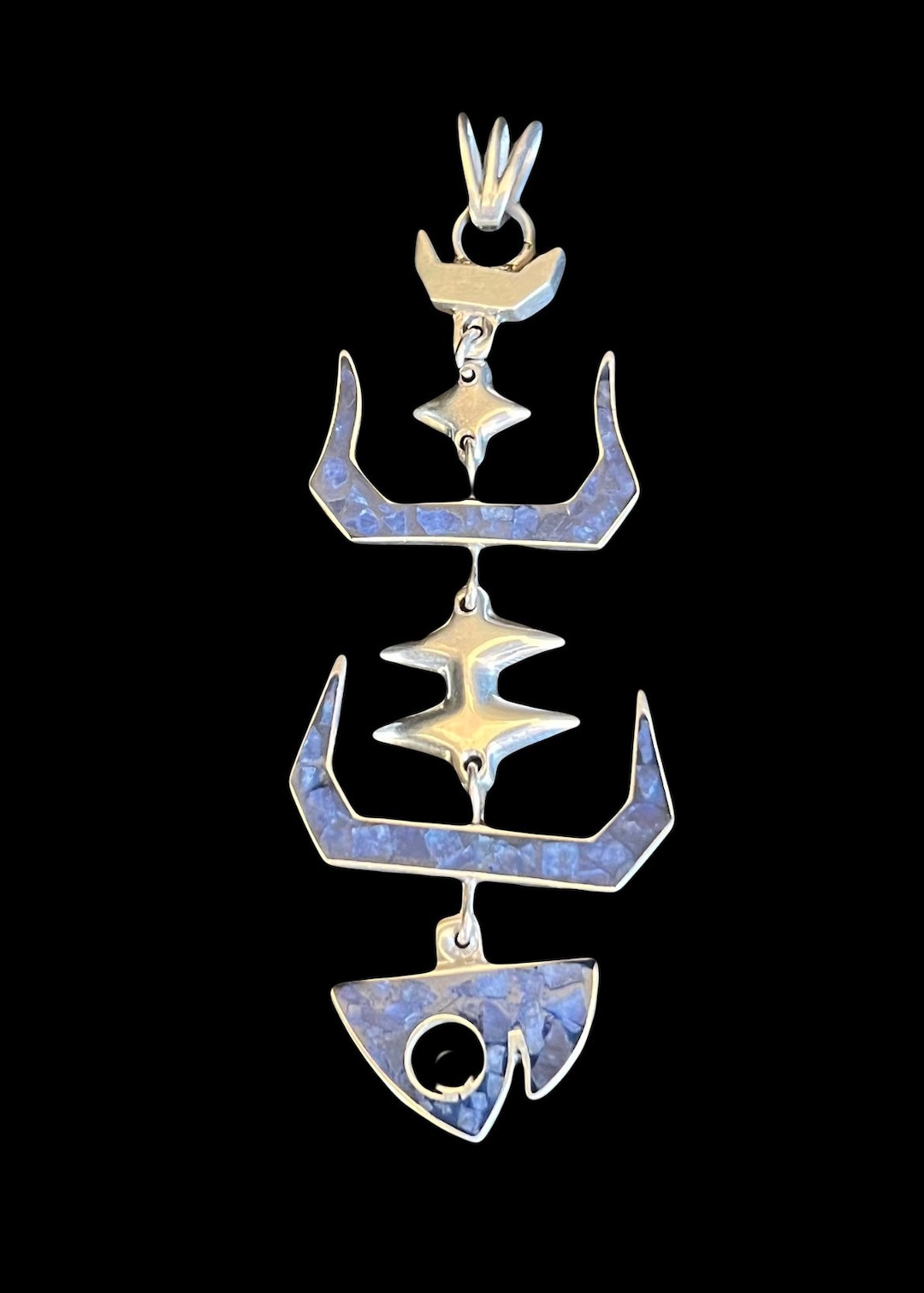 Antonio Pineda Style Taxco Mexico Sterling Silver Articulated Fish Bone ...