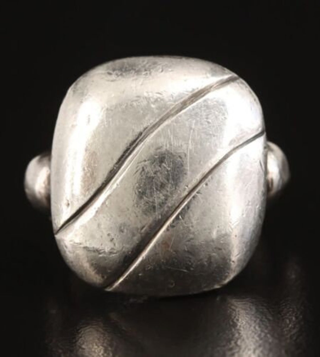 William Spratling Taxco Mexico Sterling Silver Pillow Wave Ring Ca ...