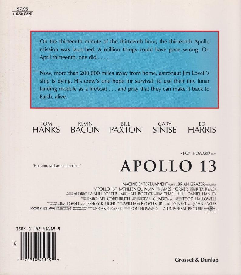 Apollo 13 the Movie Storybook by Jane B. Mason trade Paperback ...