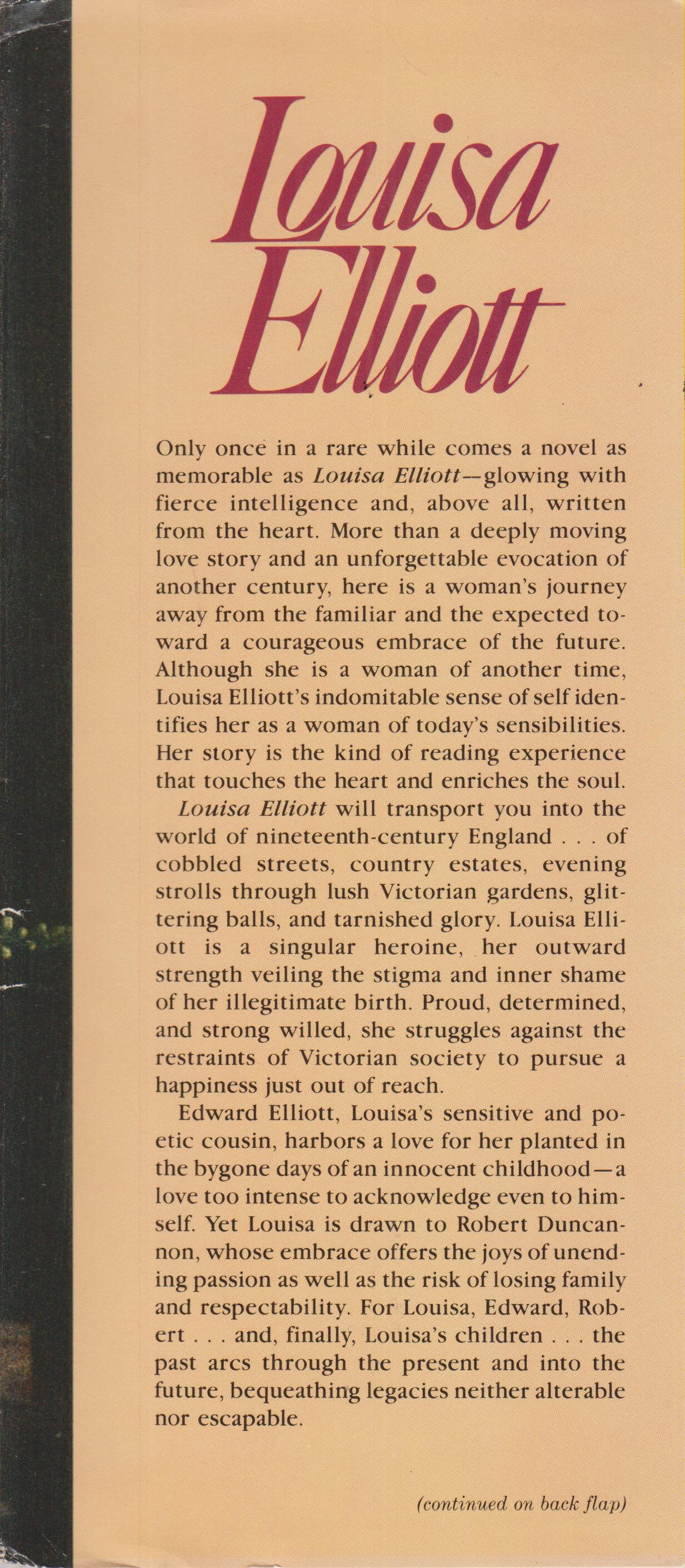 Louisa Elliott by Ann Victoria Roberts (Hardcover: Historical Fiction) 1989