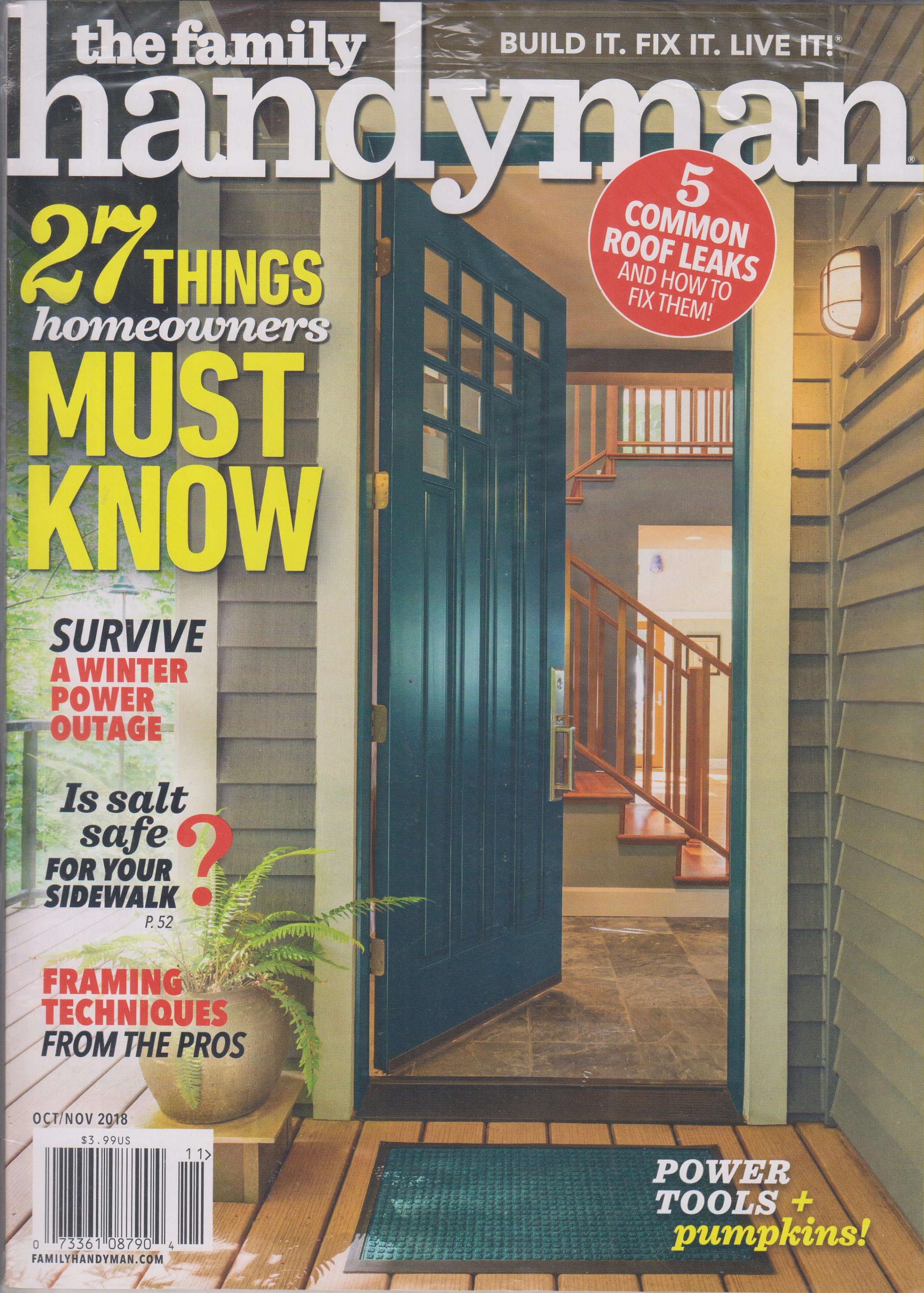 The Family Handyman October/November 2018 27 Things Homeowners Must ...