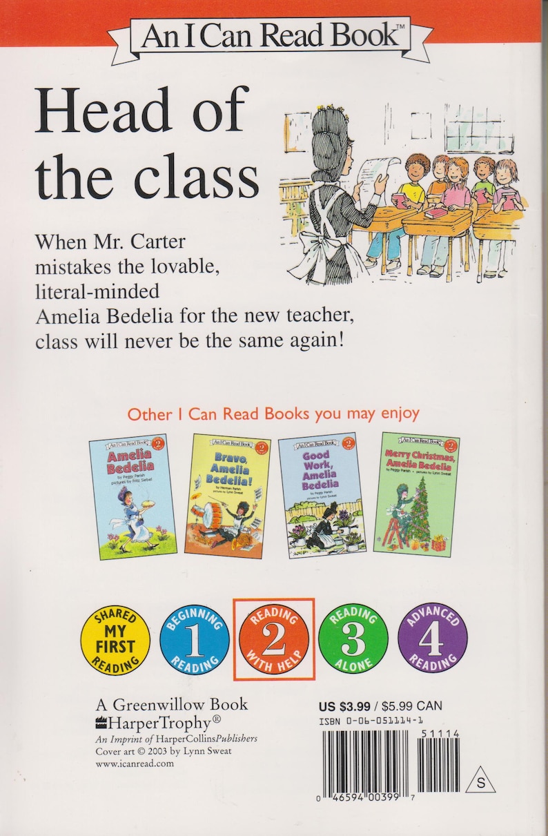 Teach Us Amelia Bedelia I Can Read Level 2 softcover: - Etsy