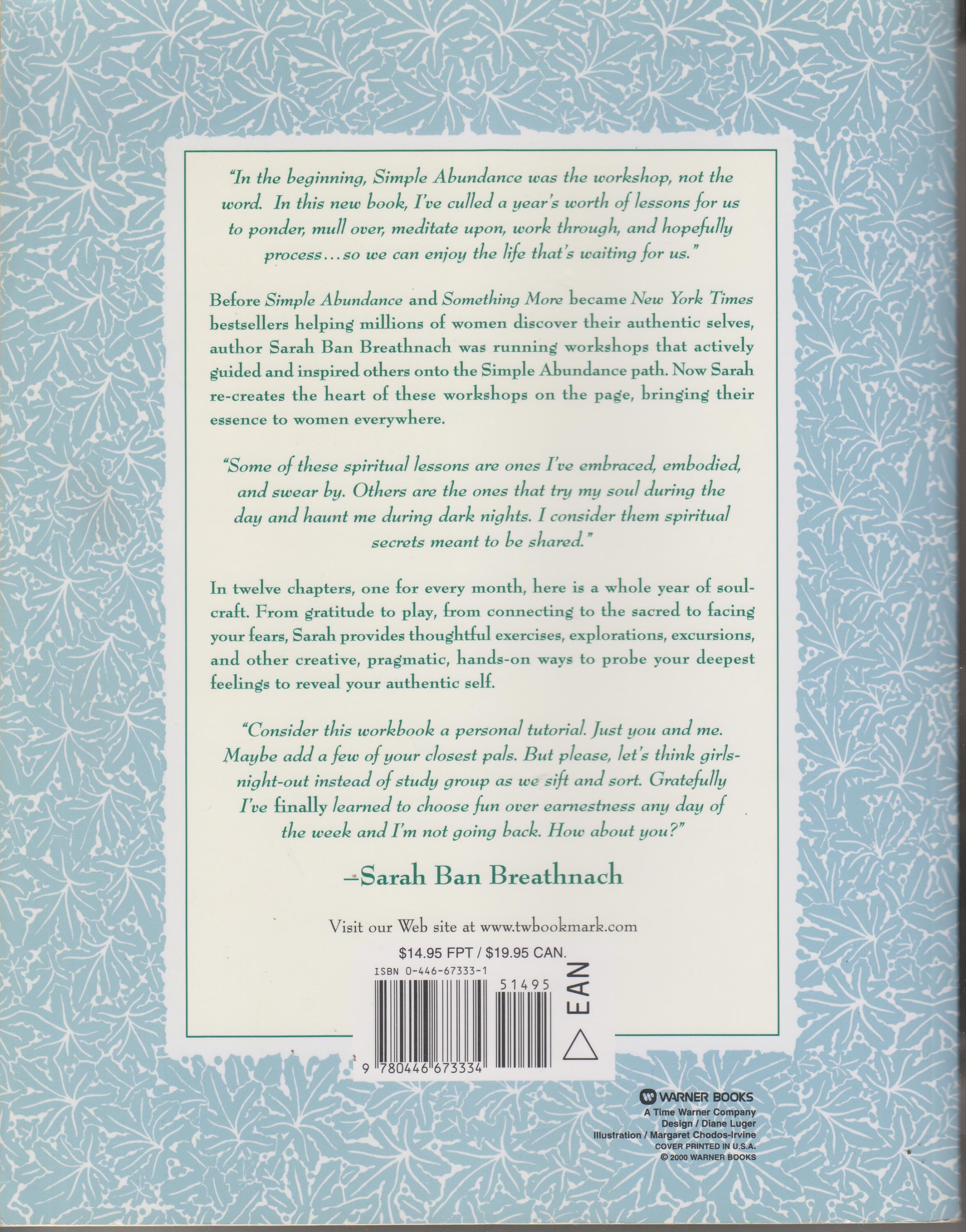 The Simple Abundance Companion (Softcover, Self-Help, Inspirational ) 2000
