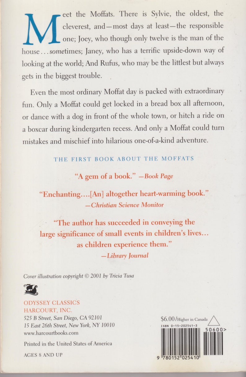 The Moffats by Eleanor Estes (trade Paperback: Juvenile Fiction, Age 8 ...