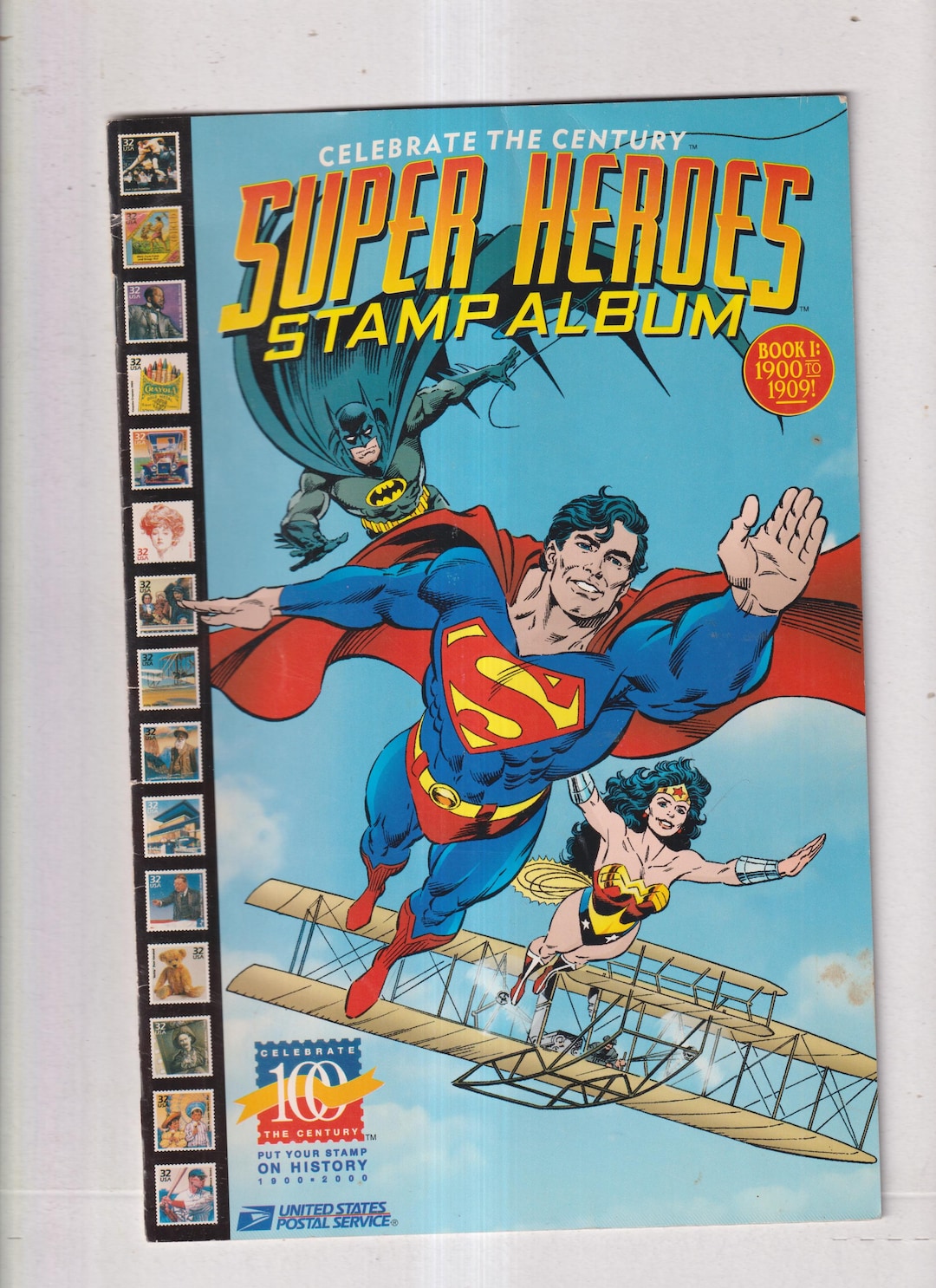 Celebrate the Century Super Heroes Stamp Album #1 1998 (comic: Action ...