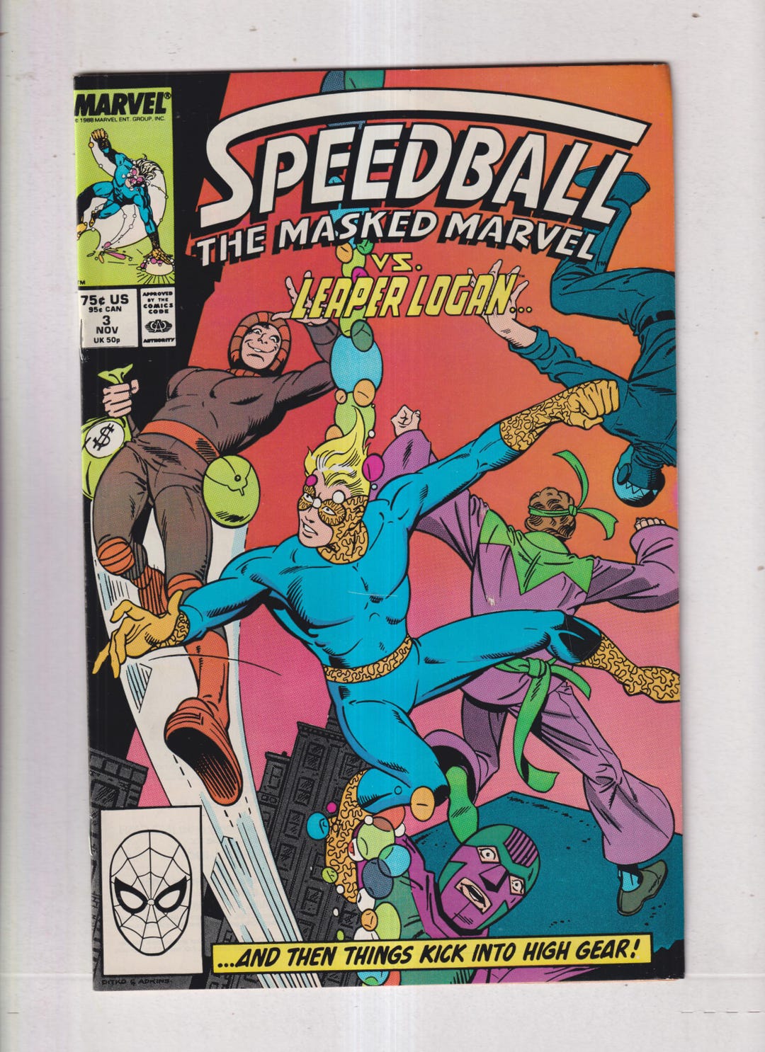 Speedball #3 November 1988 (comic: Marvel, Superheroes, Action ...