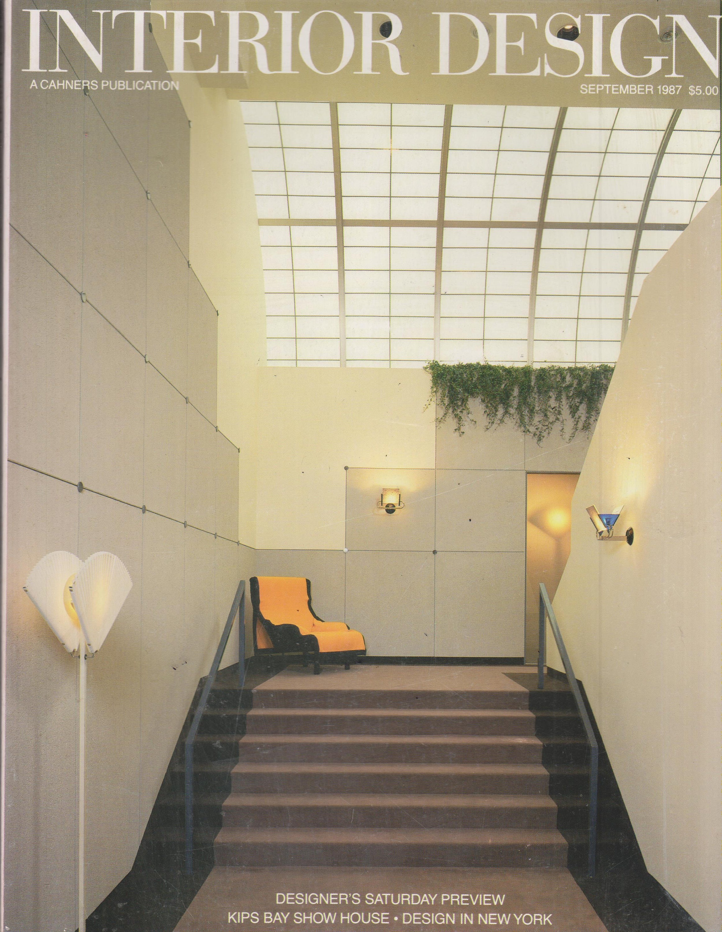 Interior Design September 1987 Designer's Saturday, Kips Bay '87 ...
