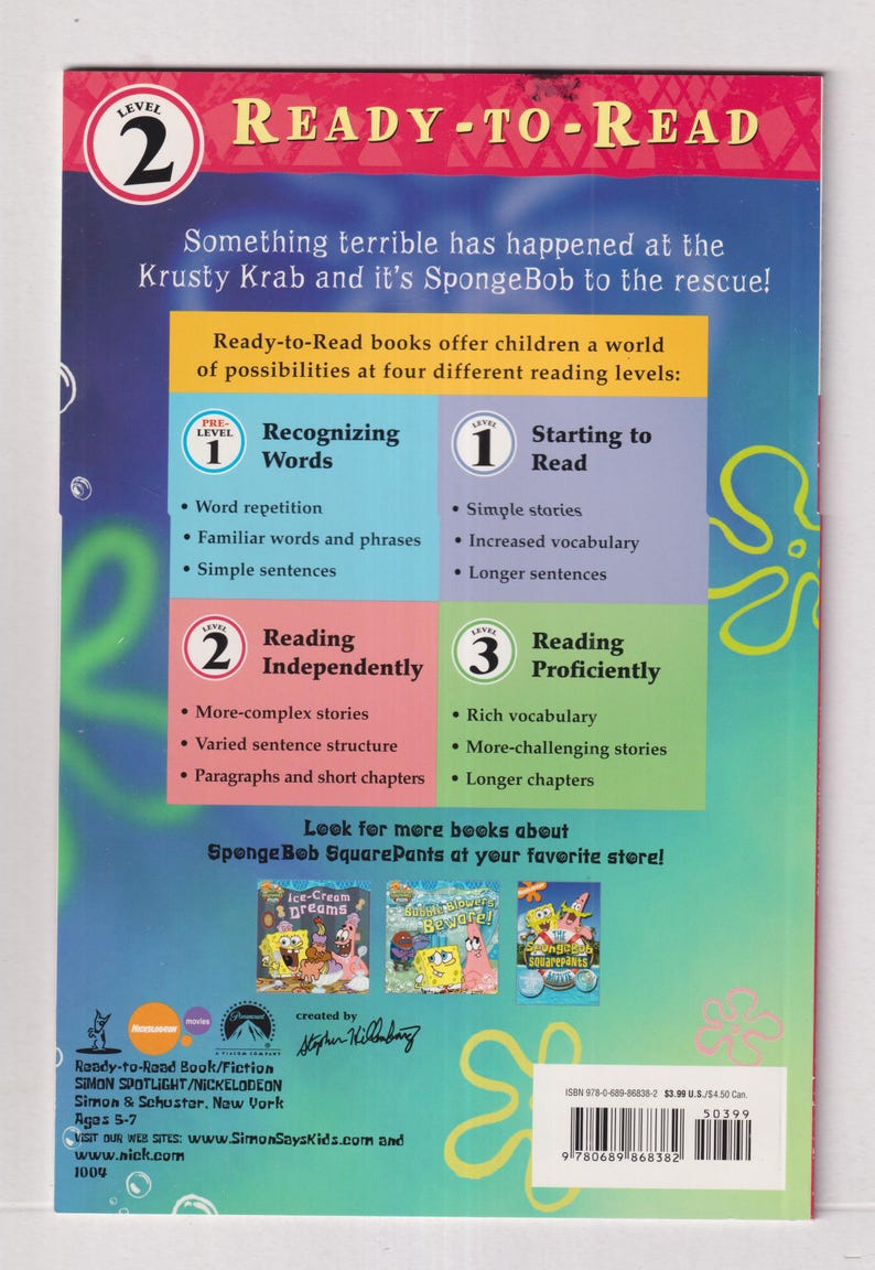 Spongebob Squarepants Trouble at the Krusty Krab! (ready-to-read Level ...