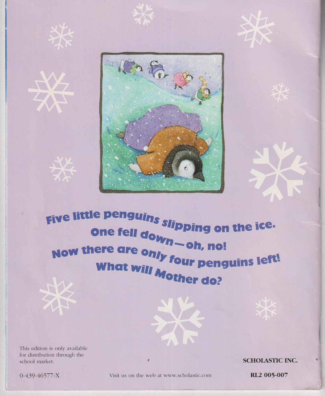 Five Little Penguins Slipping on the Ice (paperback: Children's Picture ...