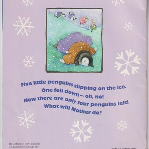 Five Little Penguins Slipping on the Ice (paperback: Children's Picture ...
