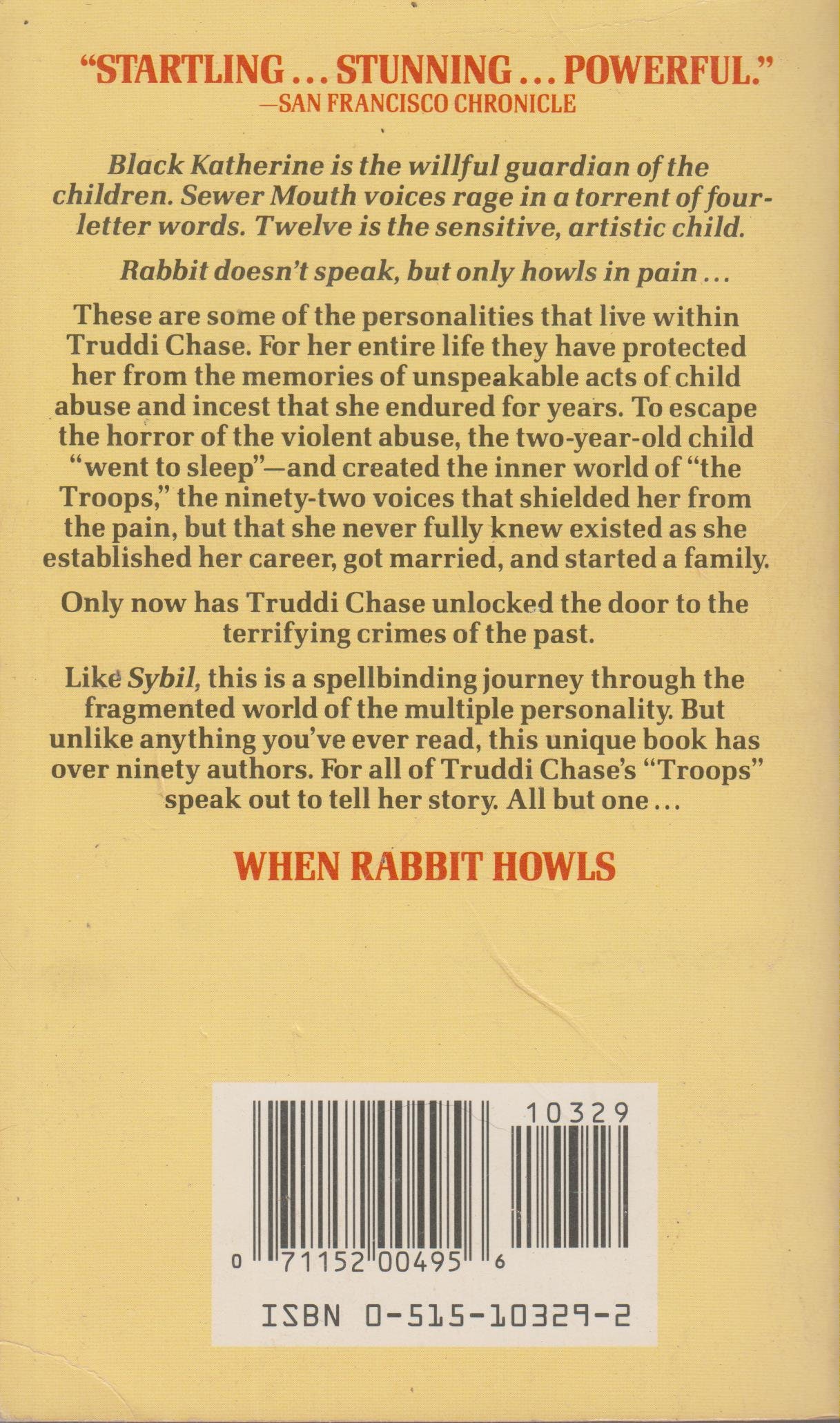 When Rabbit Howls The Troops for Truddi Chase (Paperback, Nonfiction) 1990