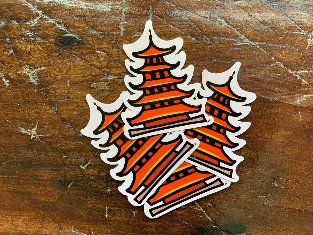 Pagoda Sticker // Vinyl Sticker // Laptop Sticker // Decal - Etsy