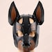 Leather Doberman Mask, Pup Hood With a Moving Jaw - Etsy