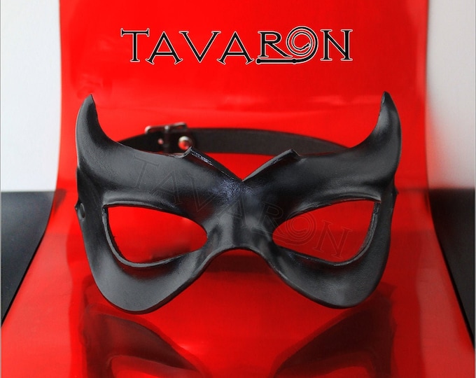 Leather Demon Mask - Etsy