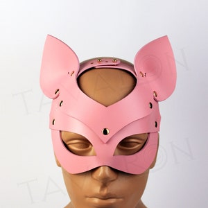 Leather Cat Mask, Cat Ears - Etsy