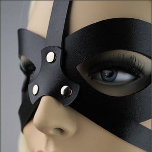 Black Leather Rabbit Mask, Leather Bunny Mask, Pet Play Mask, Bunny ...