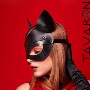 Leather Cat Mask, Cat Ears - Etsy