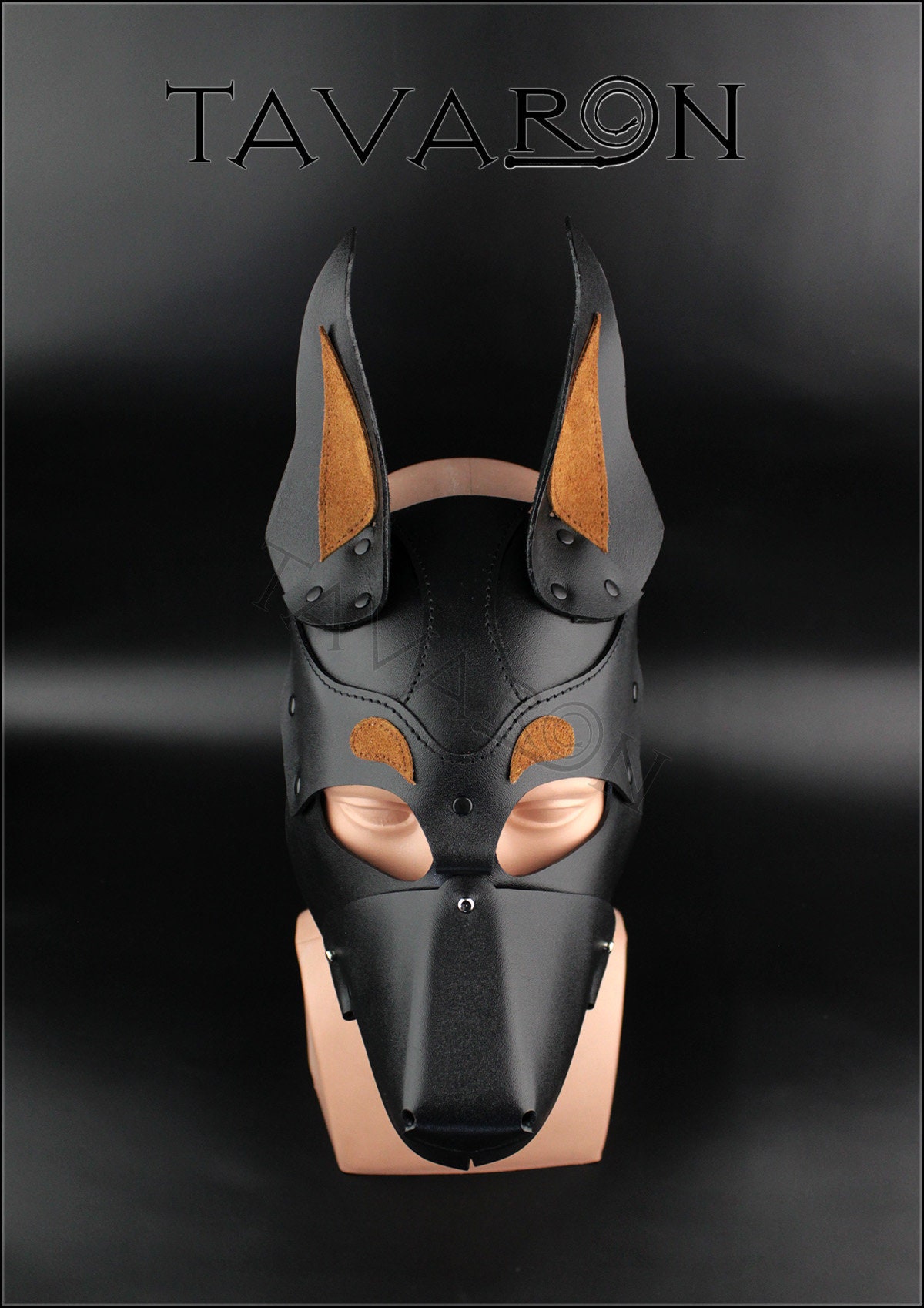 Doberman Leather Mask Leather Dog Mask Dog Hood Pet Play - Etsy
