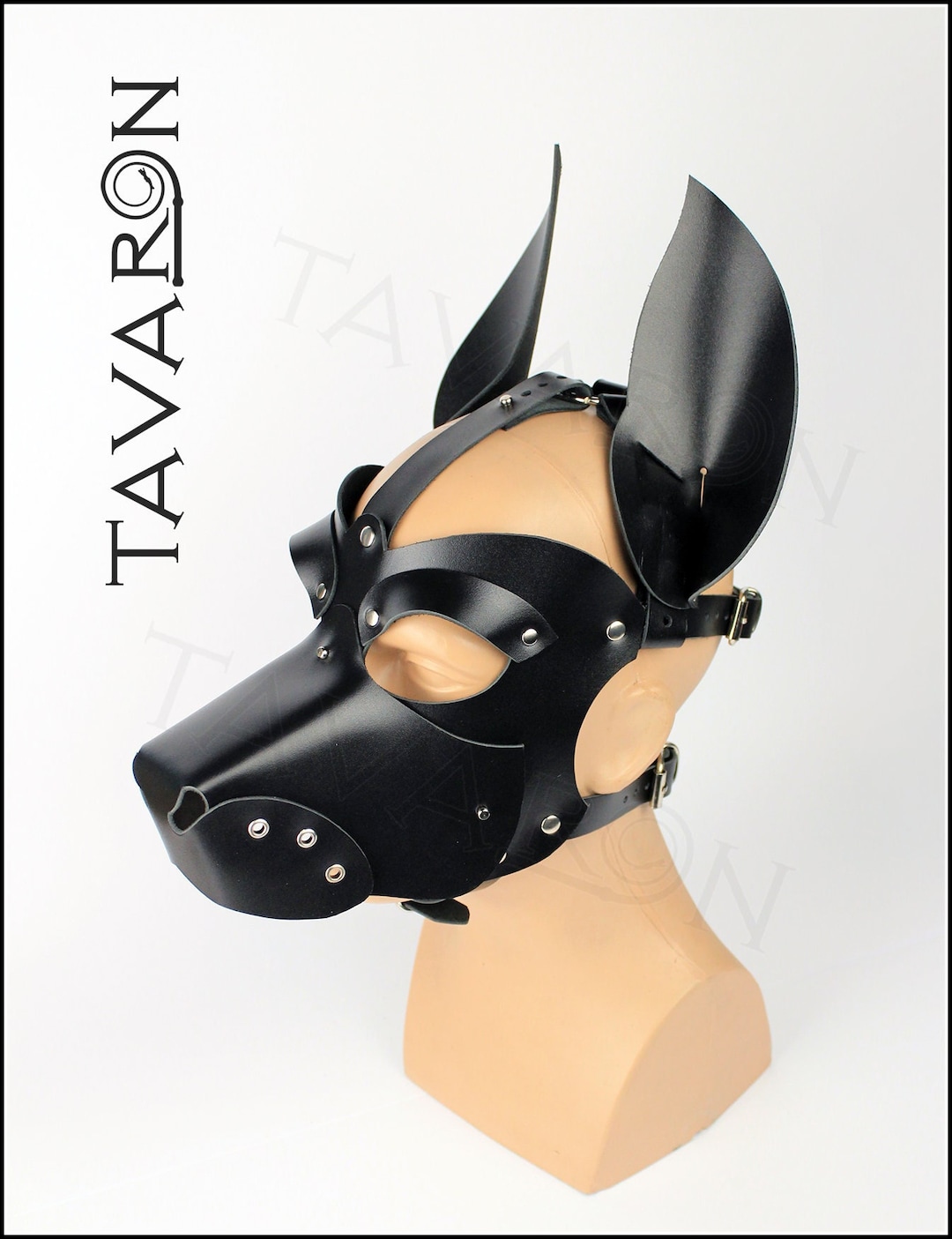 Leather Dog Mask, Leather Pup Hood, Pet Play Hood - Etsy