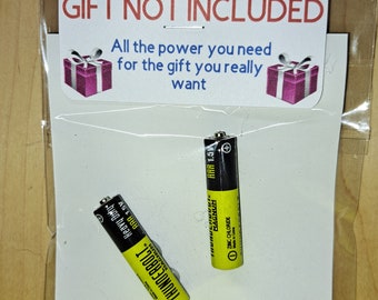 Gift Not Included Batteries Funny Gag Gift Stocking Stuffer - Etsy