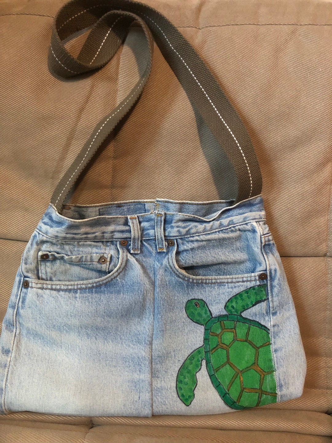 Homemade Blue Jean Purse From Levi Jeans Three Pockets in Front and a ...